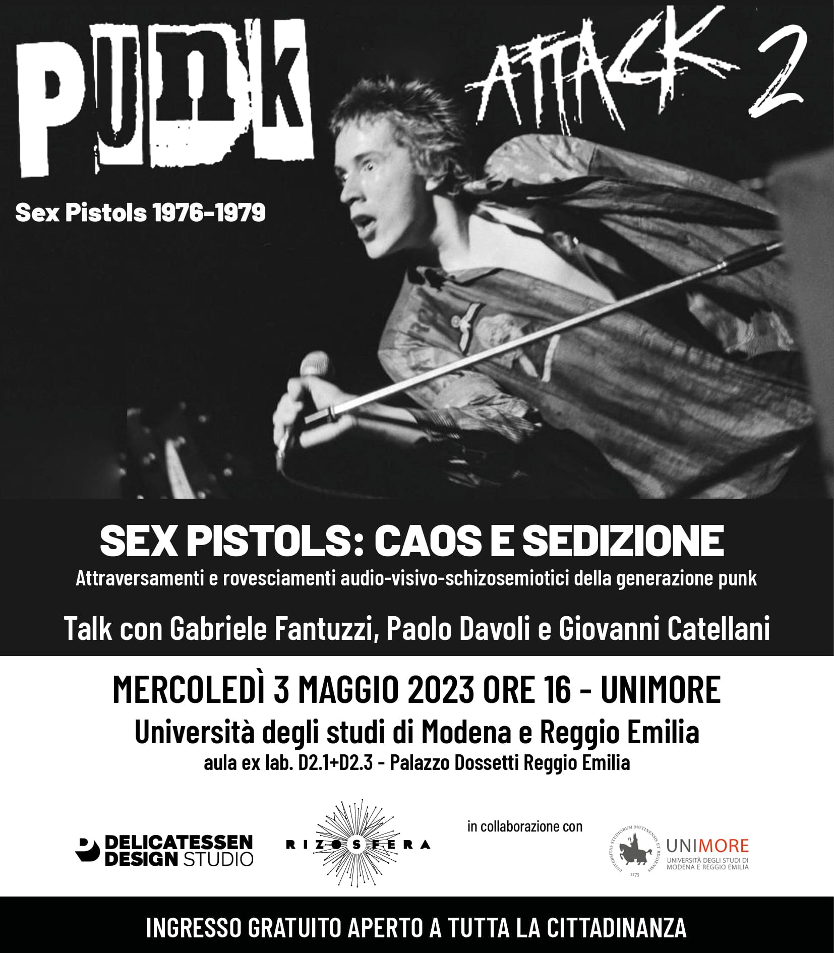 Wednesday 3 May 2023 :: Punk Attack 2 @ UNIMORE, Reggio Emilia H. 16.00 ...